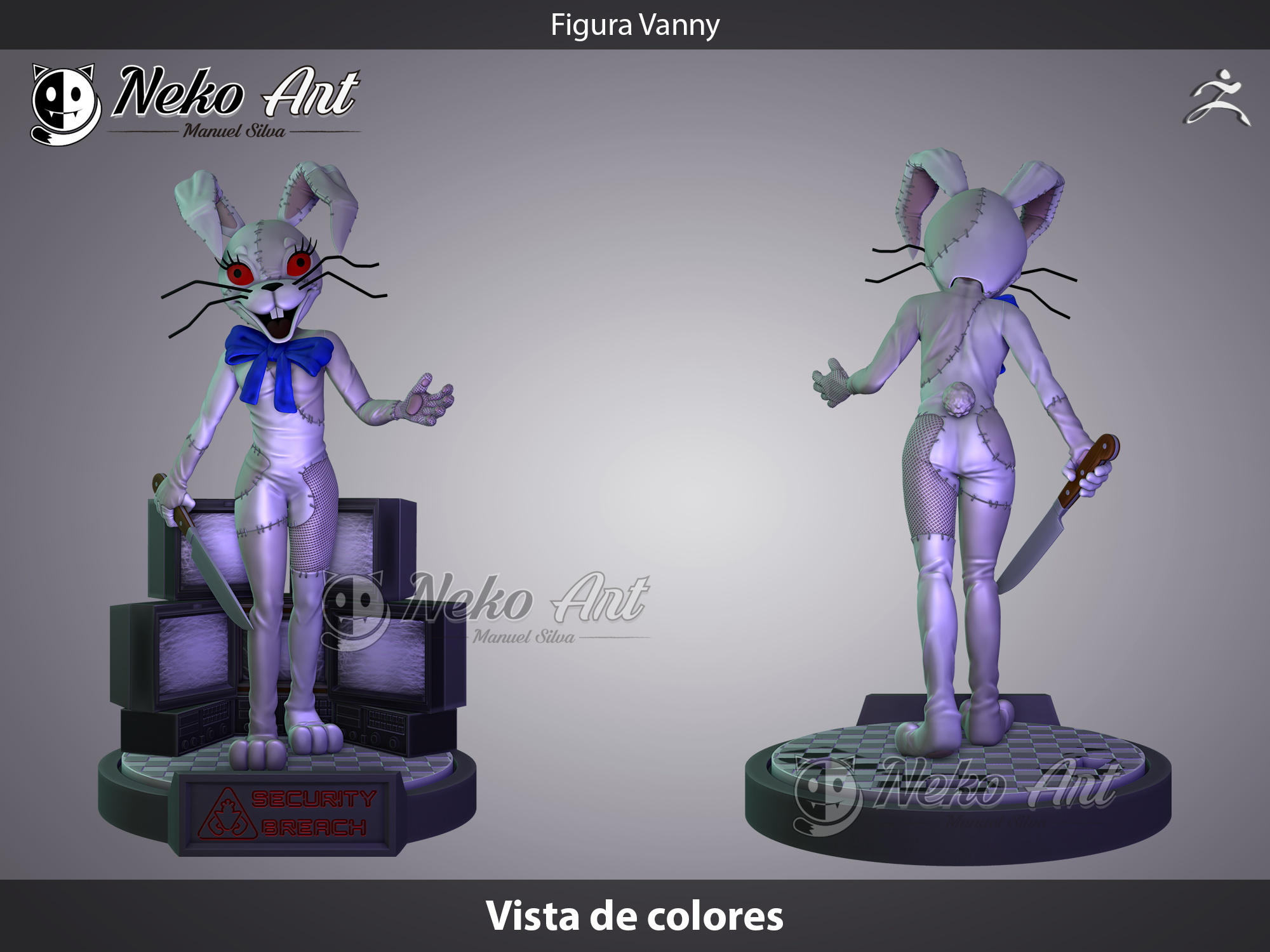 3D file Figure Vanny FNAF Security Breach 3D print model 🎲・3D printer model to download・Cults